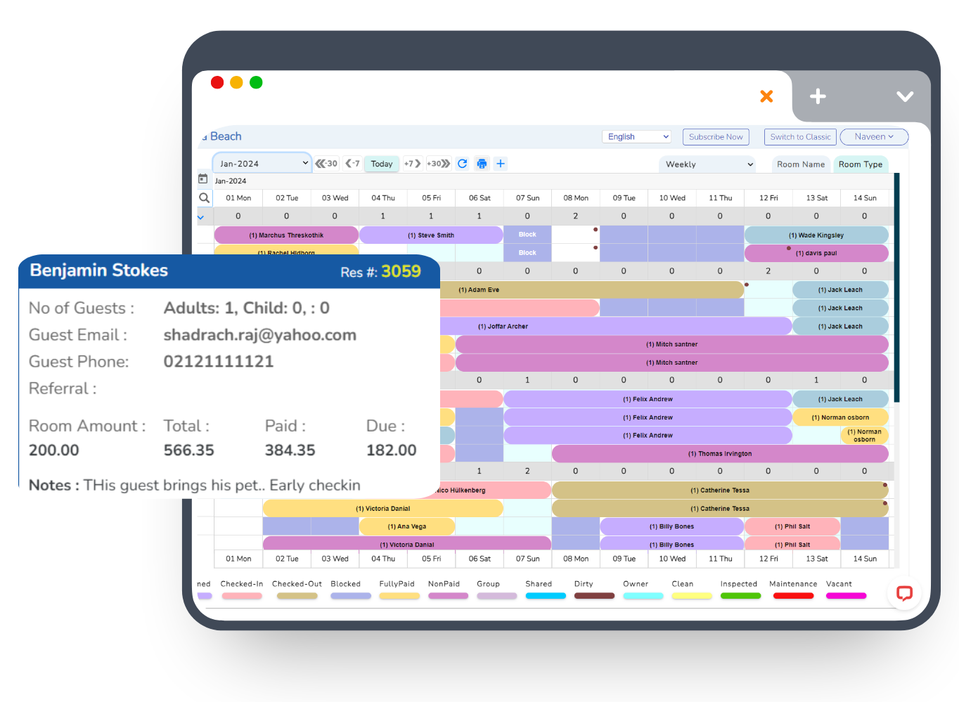 Free Vacation Rental Software | GraceSoft Easy Innkeeping